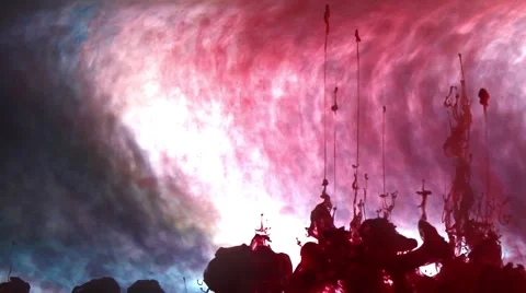 Rising blood red clouds, ink in water, a... | Stock Video | Pond5