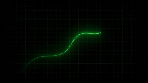 Rising curve line graph. Neon green data... | Stock Video | Pond5