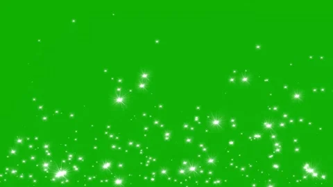 Rising glitter particles green screen mo... | Stock Video | Pond5