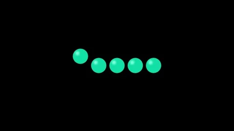 Rising green spheres animation on black ... | Stock Video | Pond5