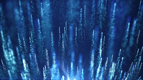 Rising light of dust blue particles. Ani... | Stock Video | Pond5