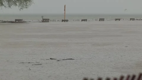 Rising water levels due to climate chang... | Stock Video | Pond5