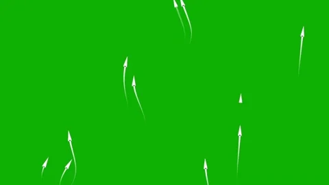 Rising white arrow streaks green screen ... | Stock Video | Pond5