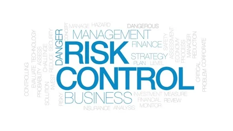 Risk control animated word cloud, text d... | Stock Video | Pond5