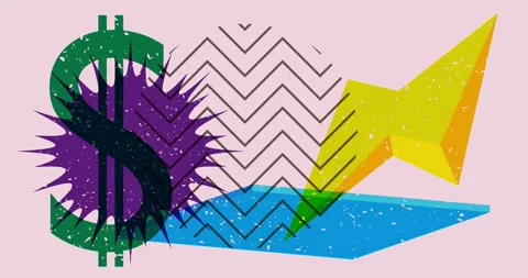 Risograph simple Dollar sign animation | Stock Video | Pond5