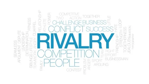 Rivalry animated word cloud. Kinetic typ... | Stock Video | Pond5