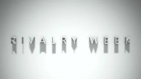 rivalry week 3D title animation white te... | Stock Video | Pond5