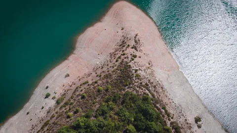 The river bed is a top view from the dro... | Stock Video | Pond5