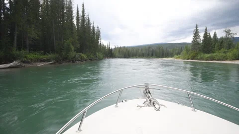 River boating POV, upstream on Clearwate... | Stock Video | Pond5
