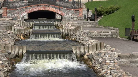 Flow Brook River Natural Waterfall Stock Video Footage | Royalty Free ...