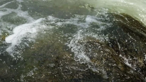 River cascade with clear, fast flowing w... | Stock Video | Pond5