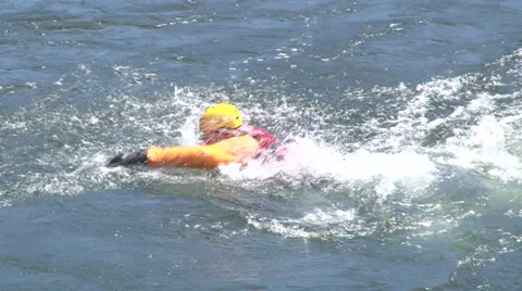 River Drowning and Safety Training | Stock Video | Pond5
