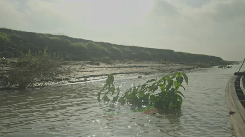 River flow moving shot from boat 10 bit ... | Stock Video | Pond5