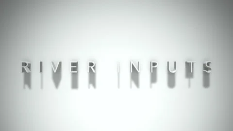 river inputs 3D title animation with sha... | Stock Video | Pond5