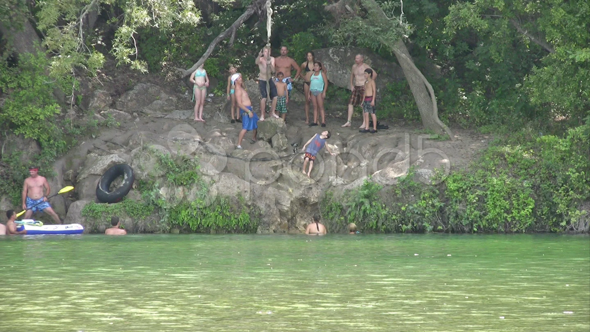 Water Mona Rope Swing River Rope Swing Kids Jump HD