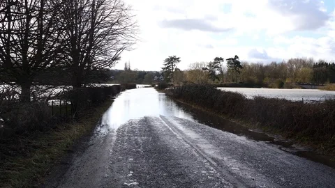 River Seven Flooding Buildwas Ironbridge... | Stock Video | Pond5
