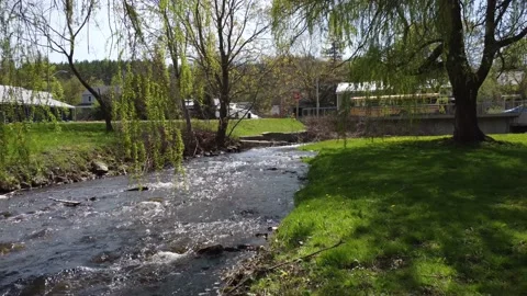 River on Water Street, Against Current, ... | Stock Video | Pond5