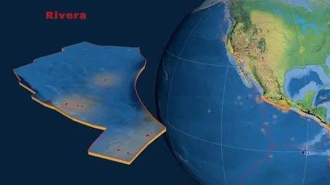 Rivera tectonics featured. Natural Earth | Stock Video | Pond5