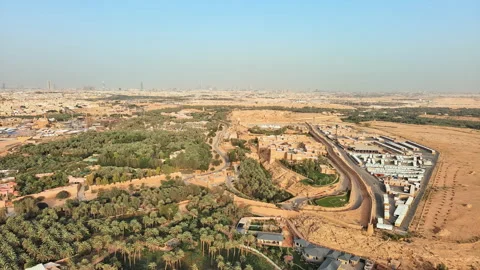 Riyadh, Al Diriyah: Aerial view of outsk... | Stock Video | Pond5
