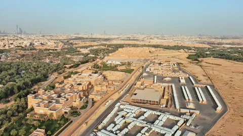 Riyadh, Al Diriyah: Aerial view of outsk... | Stock Video | Pond5