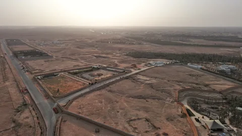 Riyadh, Al Diriyah: Aerial view of outsk... | Stock Video | Pond5