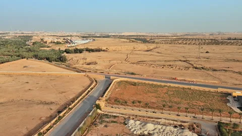 Riyadh, Al Diriyah: Aerial view of outsk... | Stock Video | Pond5