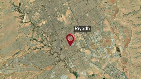 Riyadh City Map Zoom (Saudi Arabia) from... | Stock Video | Pond5