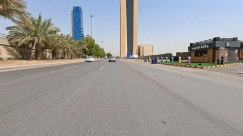 Riyadh: Driving car on road in capital c... | Stock Video | Pond5