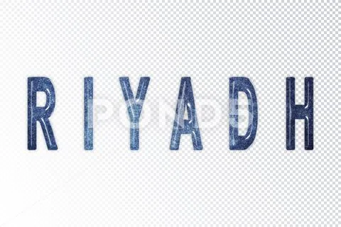 Riyadh lettering, Riyadh milky way letters, transparent background ...