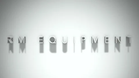rm equipment 3D title animation white te... | Stock Video | Pond5