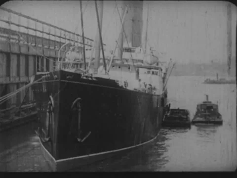 RMS Titanic Disaster Rescue Ship Carpath... | Stock Video | Pond5