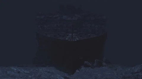 RMS Titanic Ship Wreck Bow Section Under... | Stock Video | Pond5