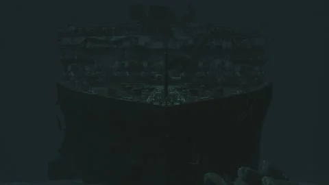RMS Titanic Ship Wreck Bow Section Under... | Stock Video | Pond5