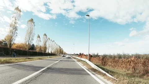 On the road car front view 4K | Stock Video | Pond5