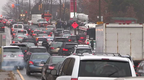 Road construction traffic jam and gridlo... | Stock Video | Pond5