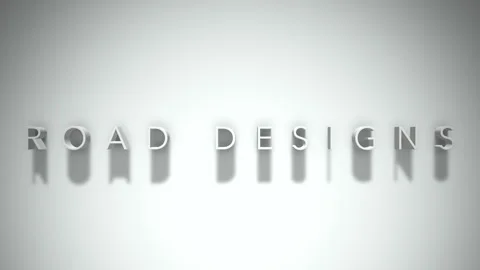 road designs 3D title animation white te... | Stock Video | Pond5