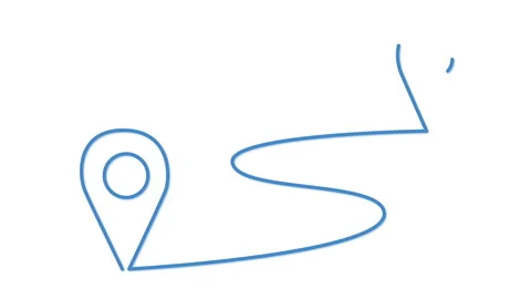 Road, location points self drawing anima... | Stock Video | Pond5