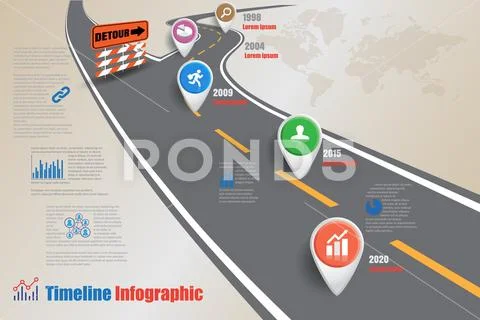 Road map Business Timeline, Vector Illustration: Graphic #79451785