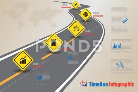 Road map Timeline Infographic, Vector Illustration ~ Clip Art #79451451