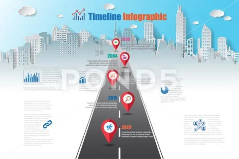 Road map Timeline Infographic, Vector Illustration: Graphic #79452053