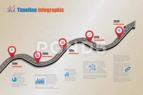 Road map Timeline Infographic, Vector Illustration Illustration #79588560