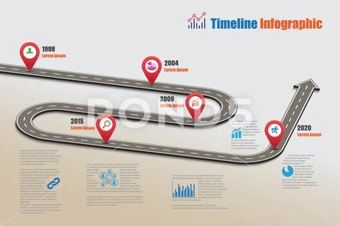 Road map Timeline Infographic, Vector Illustration: Royalty Free #79588790