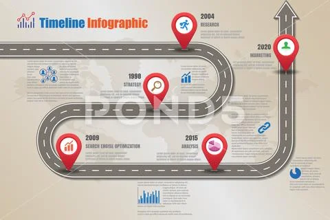 Road map Timeline Infographic, Vector Illustration Illustration #79589132