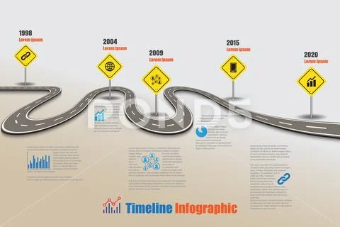 Road map Timeline Infographic, Vector Illustration: Graphic #79882793