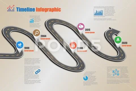 Road map Timeline Infographic, Vector Illustration ~ Clip Art #79882991