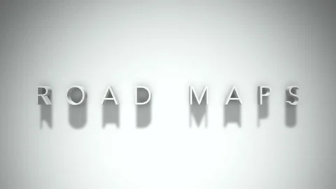Road Maps 3D title animation with shadow... | Stock Video | Pond5