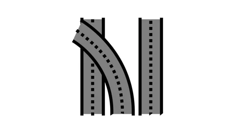 road multilevel interchange color icon a... | Stock Video | Pond5