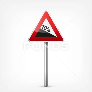 Road red signs collection isolated on white background. Road traffic ...