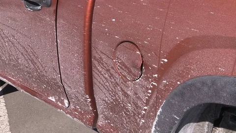 Road salt on vehicle causing rust and co... | Stock Video | Pond5