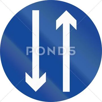 Road sign in the Philippines - Two Way Traffic ~ Clip Art #57987511